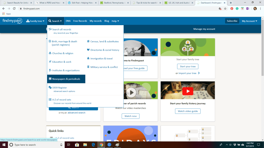 How to use PERSI – Helping History Come Alive