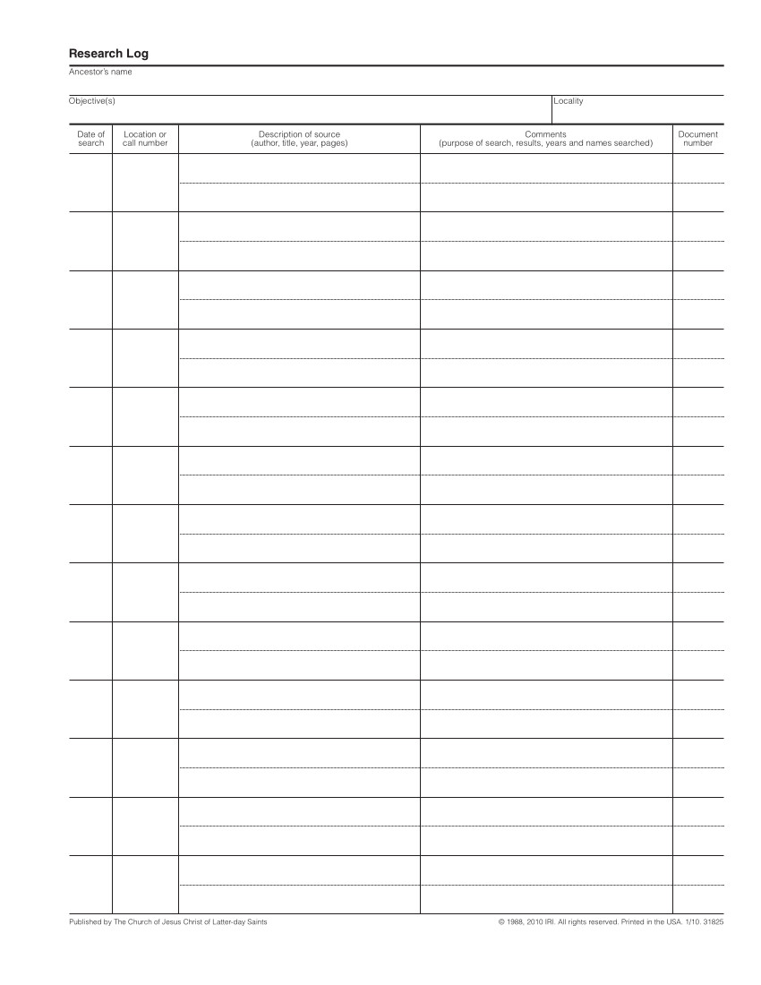 Research Logs – Helping History Come Alive